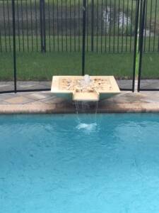 32" Square Scupper Bowl for Pool | Artistic Statuary